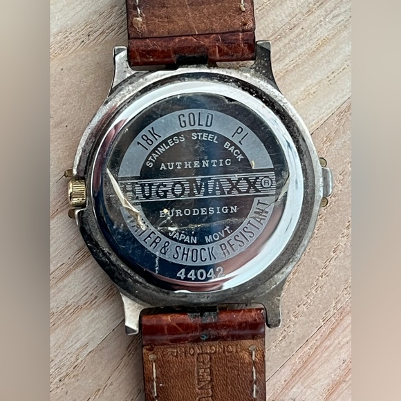 Hugo Maxx | Accessories | Hugo Maxx Mens Watch 8k Gold Plated Case ...